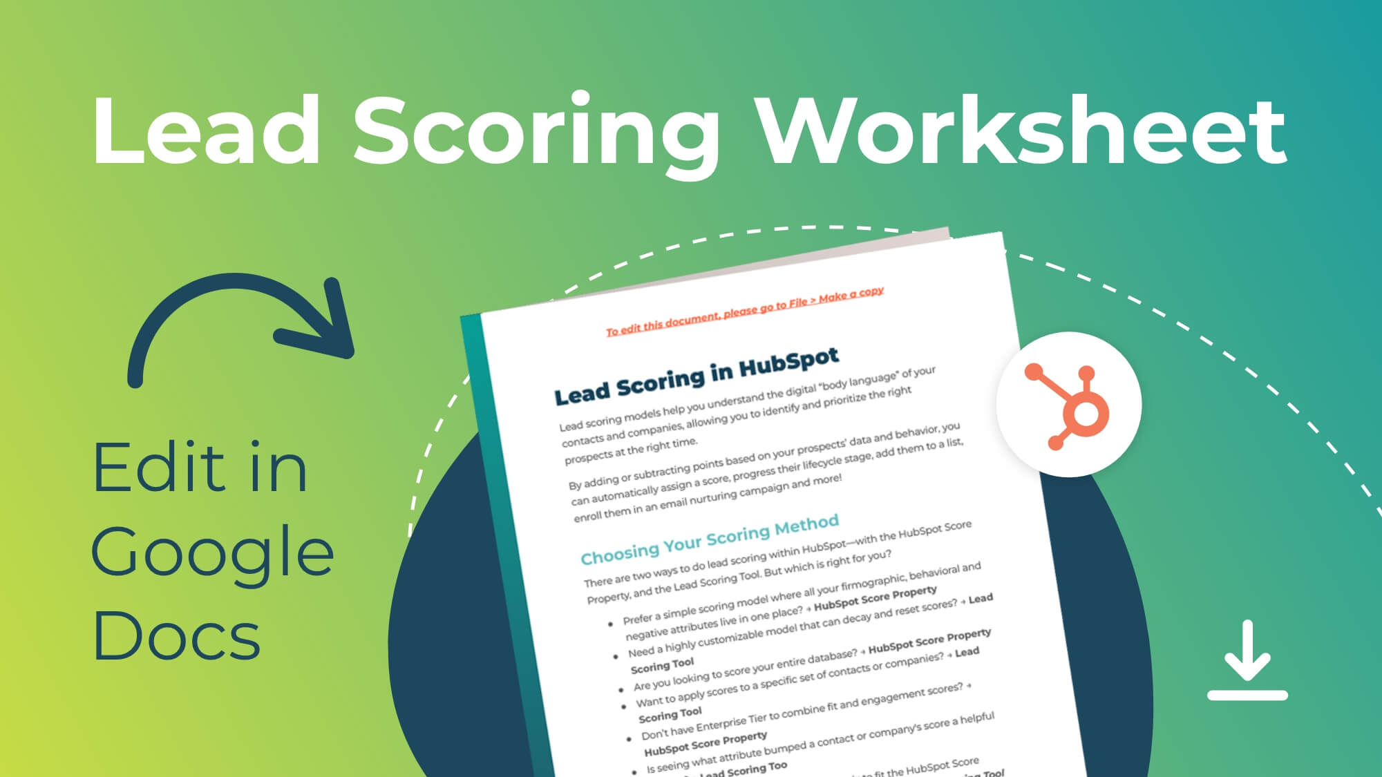 Lead Scoring Worksheet